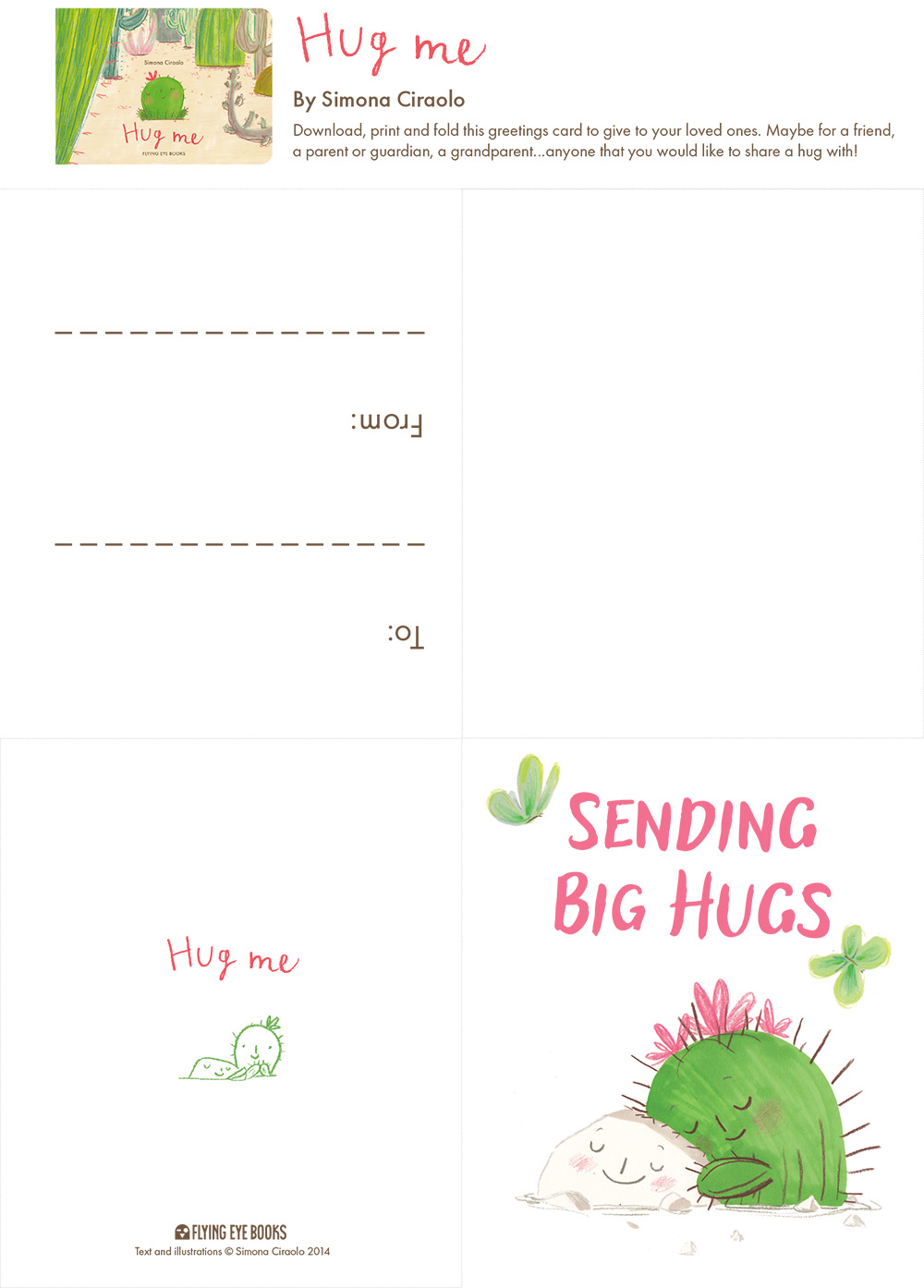 Hug Me Printable Greeting Card – Flying Eye Books